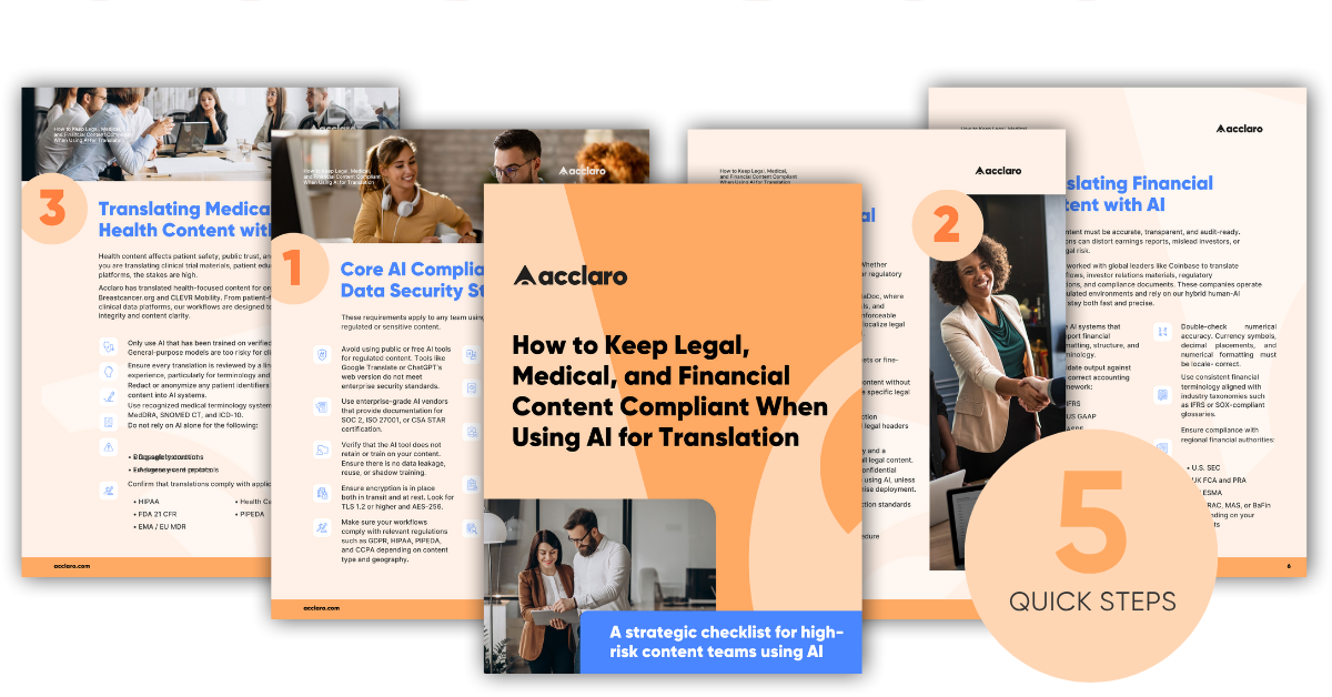 Checklist | Legal, Medical, and Financial Content Compliance With AI